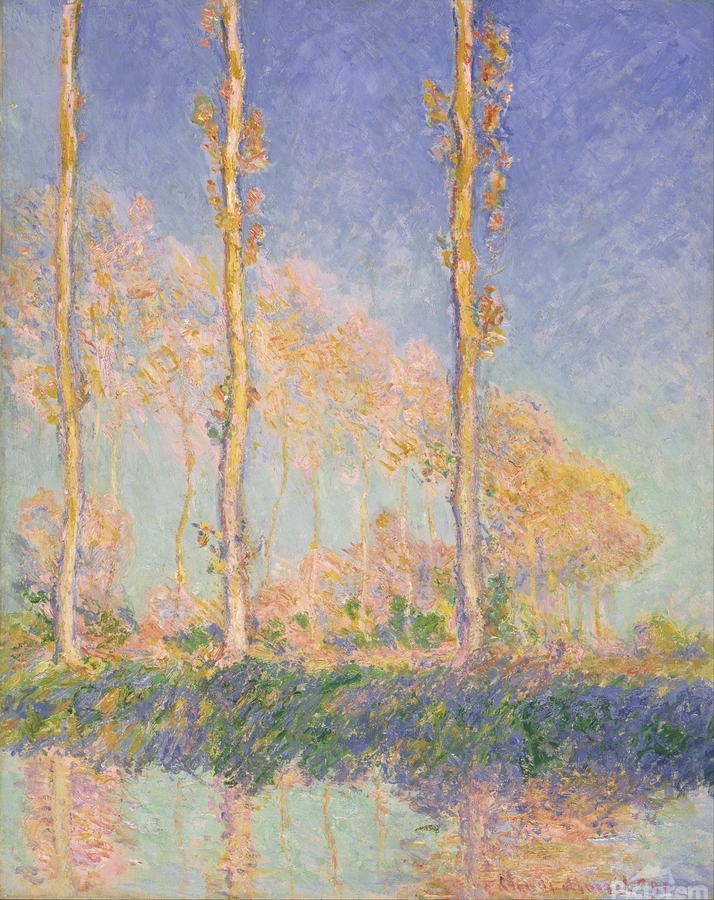 Poplars [1891] by Claude Monet [1840–1926] by MyCozyFineArt Wall Art